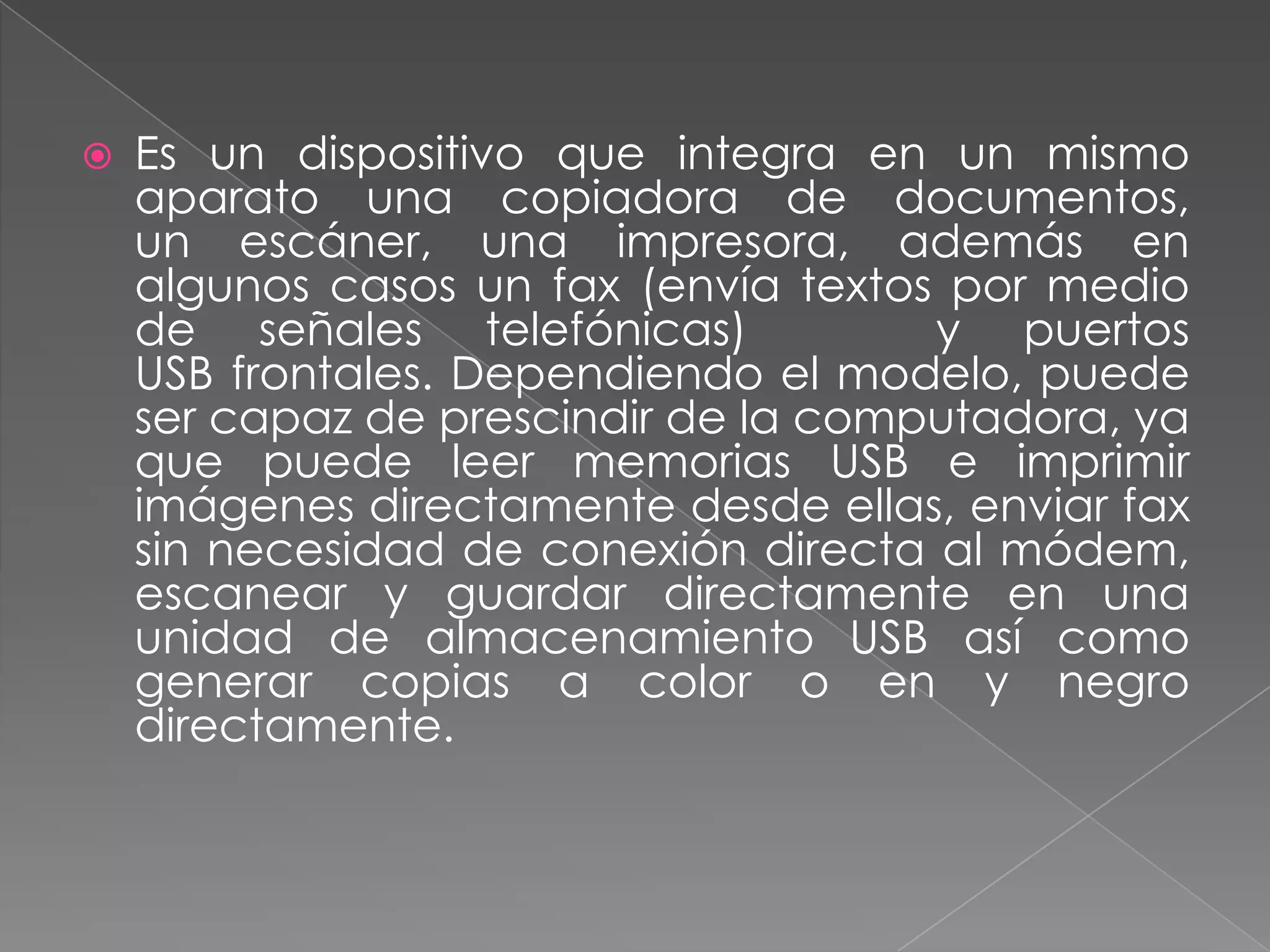 Impresoras multifuncional | PPTX | Computer Peripherals | Computing