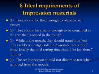 Impression Materials (Dental) | PPSX