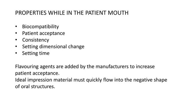 Impression materials used in orthodontics | PPTX