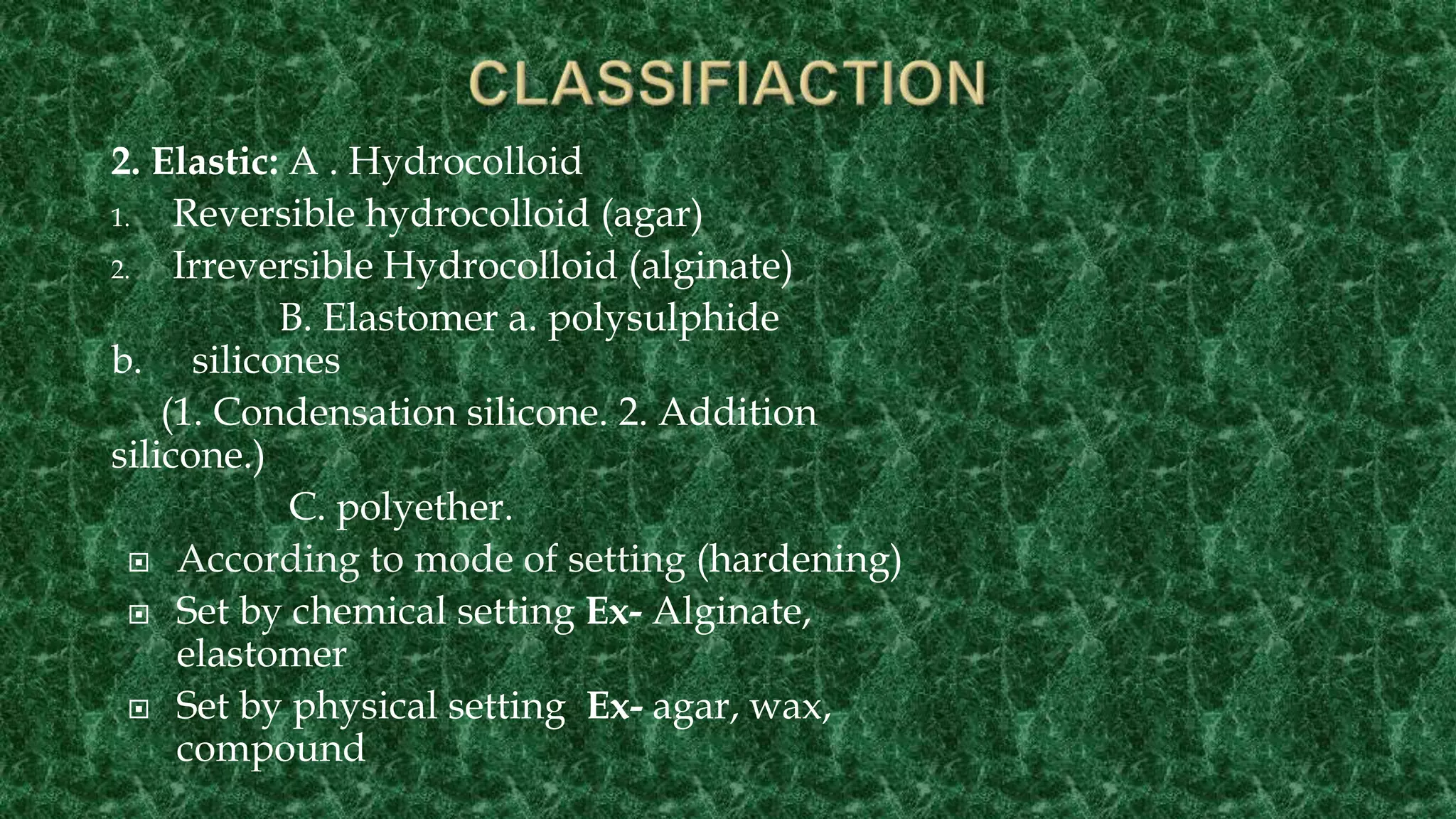 IMPRESSION MATERIALS PROSTHODONTICS | PPTX