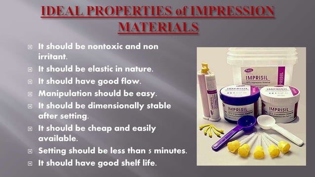 IMPRESSION MATERIALS PROSTHODONTICS | PPTX