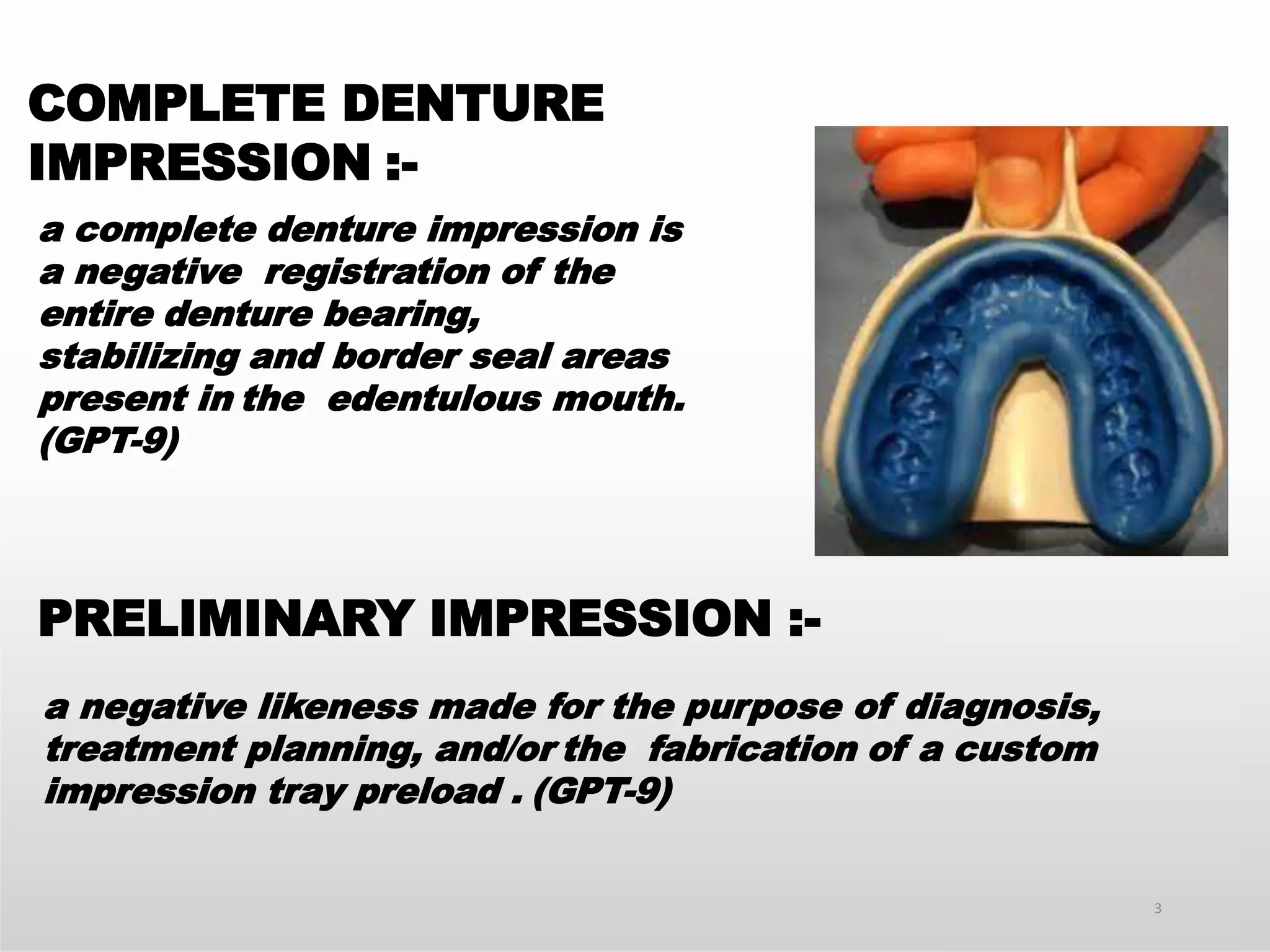 IMPRESSION AND THEORIES IN CD .pptx