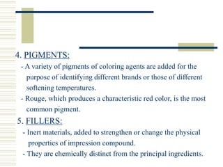 impression compound zoe waxes materials.ppt