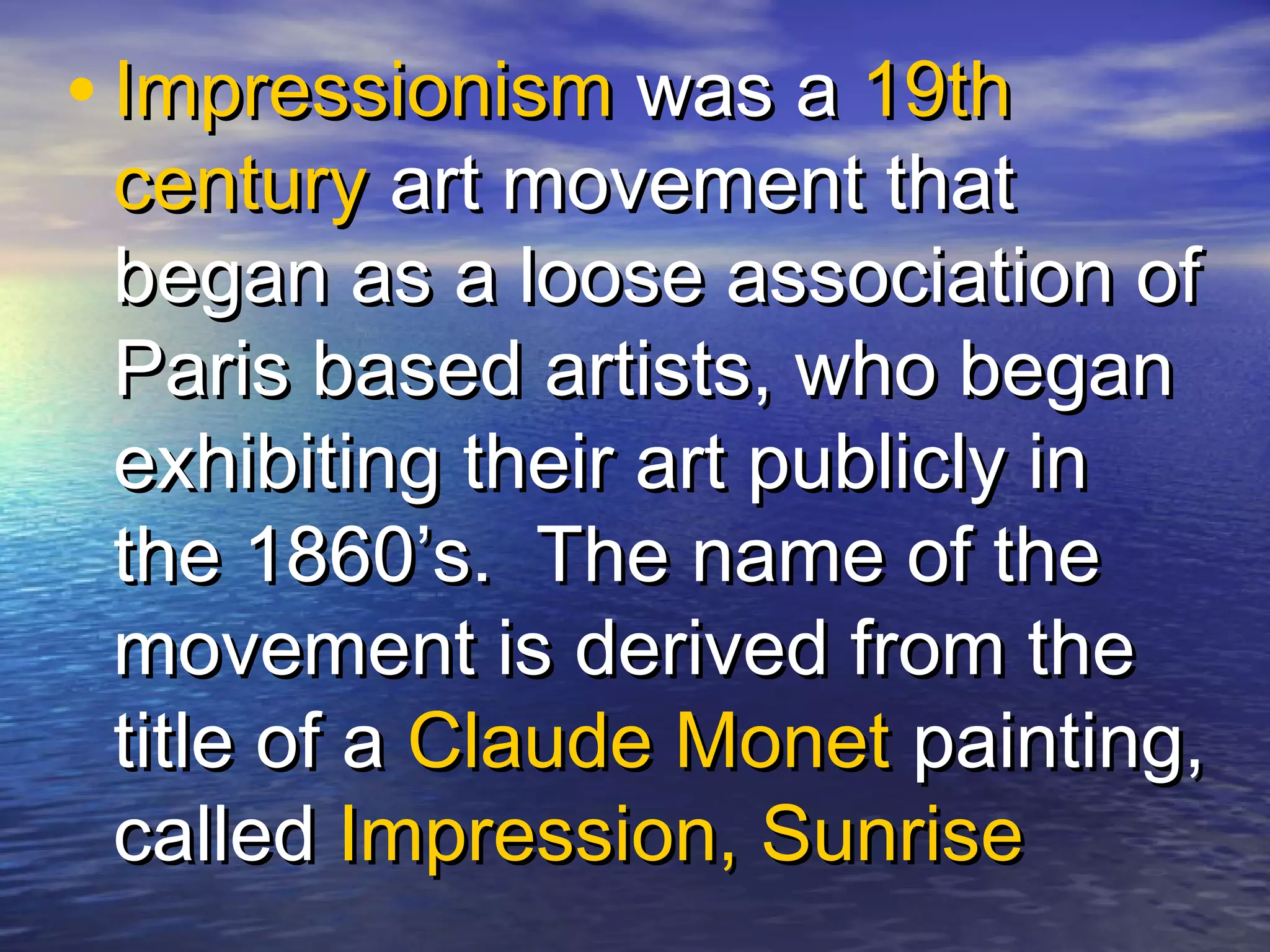 Impressionism | PPT