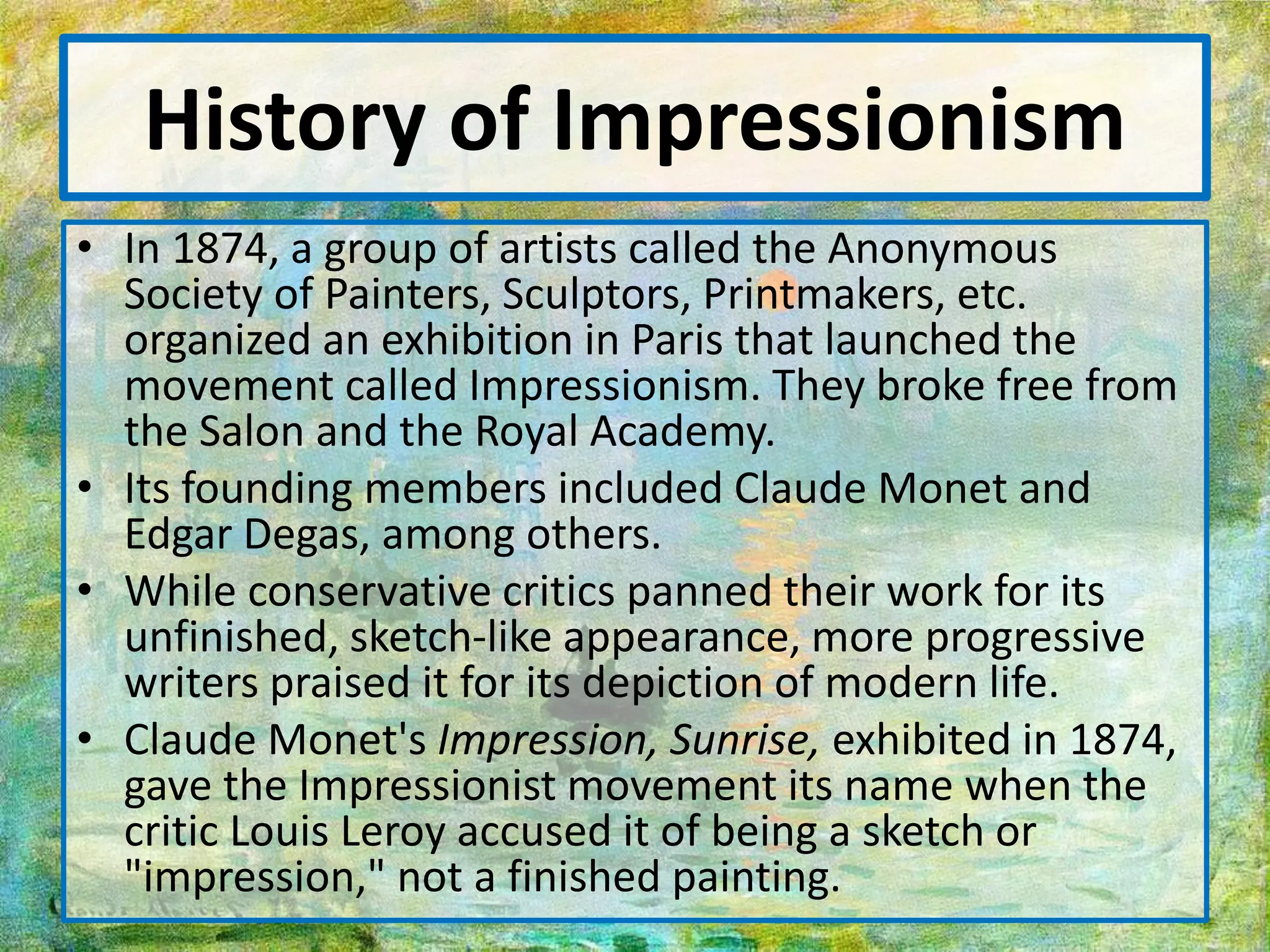 Impressionism | PPTX