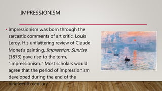 Impressionism | PPTX