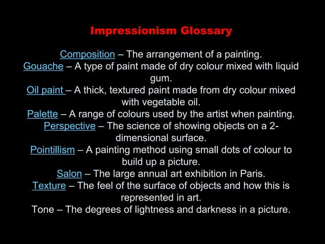 Impressionism mapeh 10 powerpoint presentation | PPT
