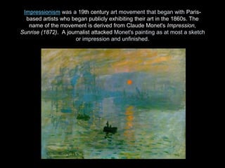 Impressionism mapeh 10 powerpoint presentation | PPT
