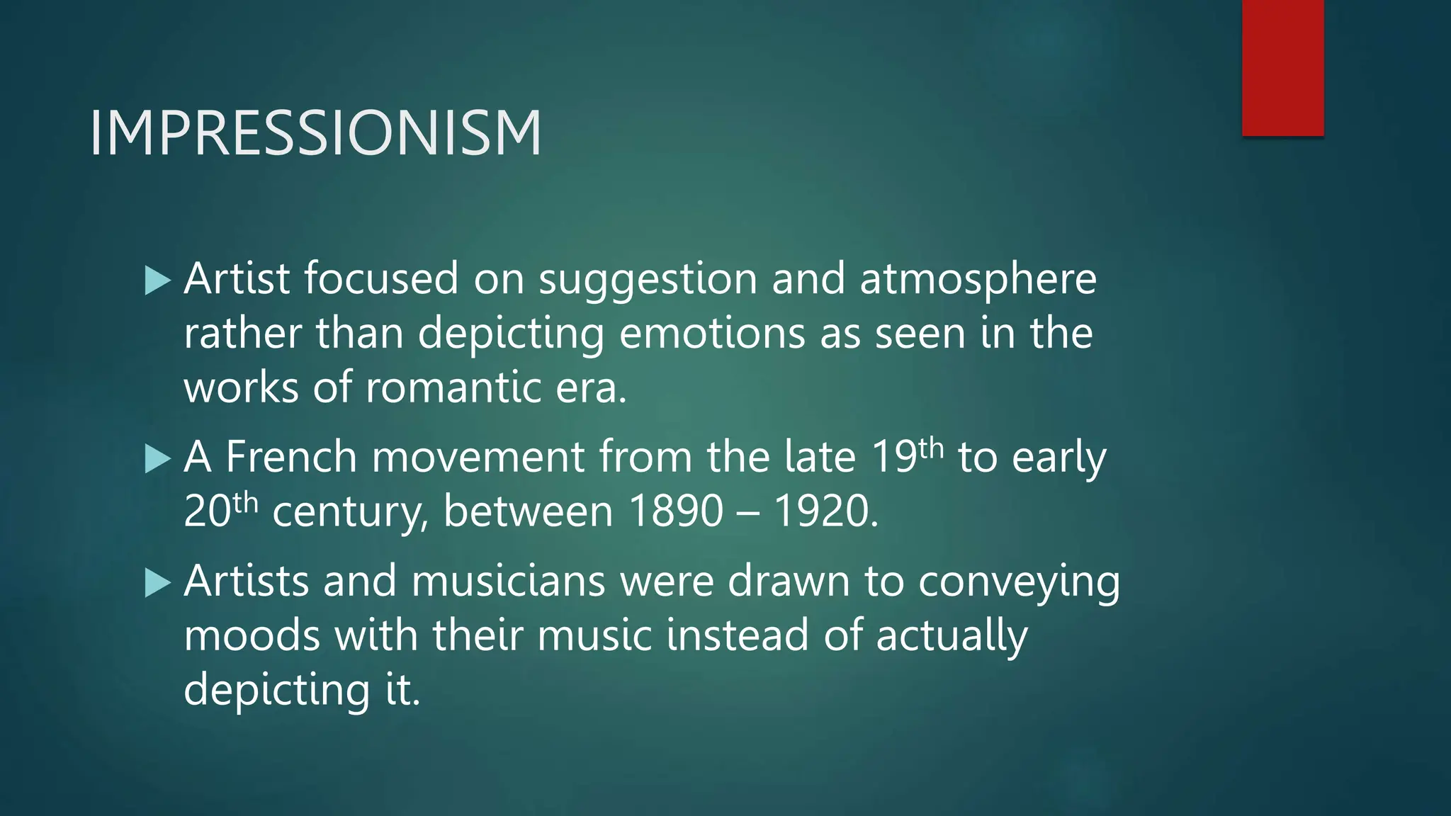THE 20TH CENTURY MUSIC : IMPRESSIONISM.pptx