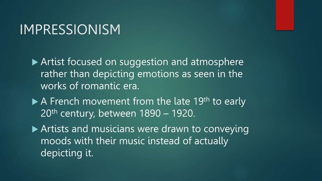 THE 20TH CENTURY MUSIC : IMPRESSIONISM.pptx