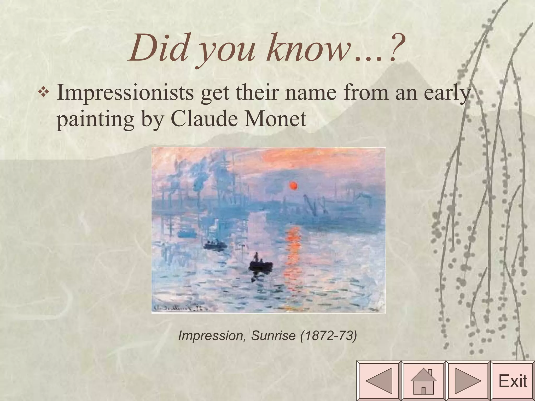 Impressionism Interactive PowerPoint Presentation | PPT