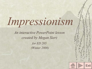 Impressionism Interactive PowerPoint Presentation | PPT