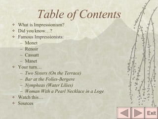 Impressionism Interactive PowerPoint Presentation | PPT