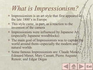 Impressionism Interactive PowerPoint Presentation | PPT