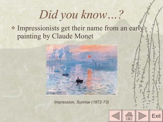 Impressionism Interactive PowerPoint Presentation | PPT