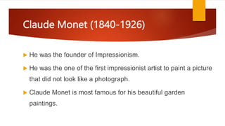 MAPEH Grade 10 Lesson: Impressionism art Q1.pptx