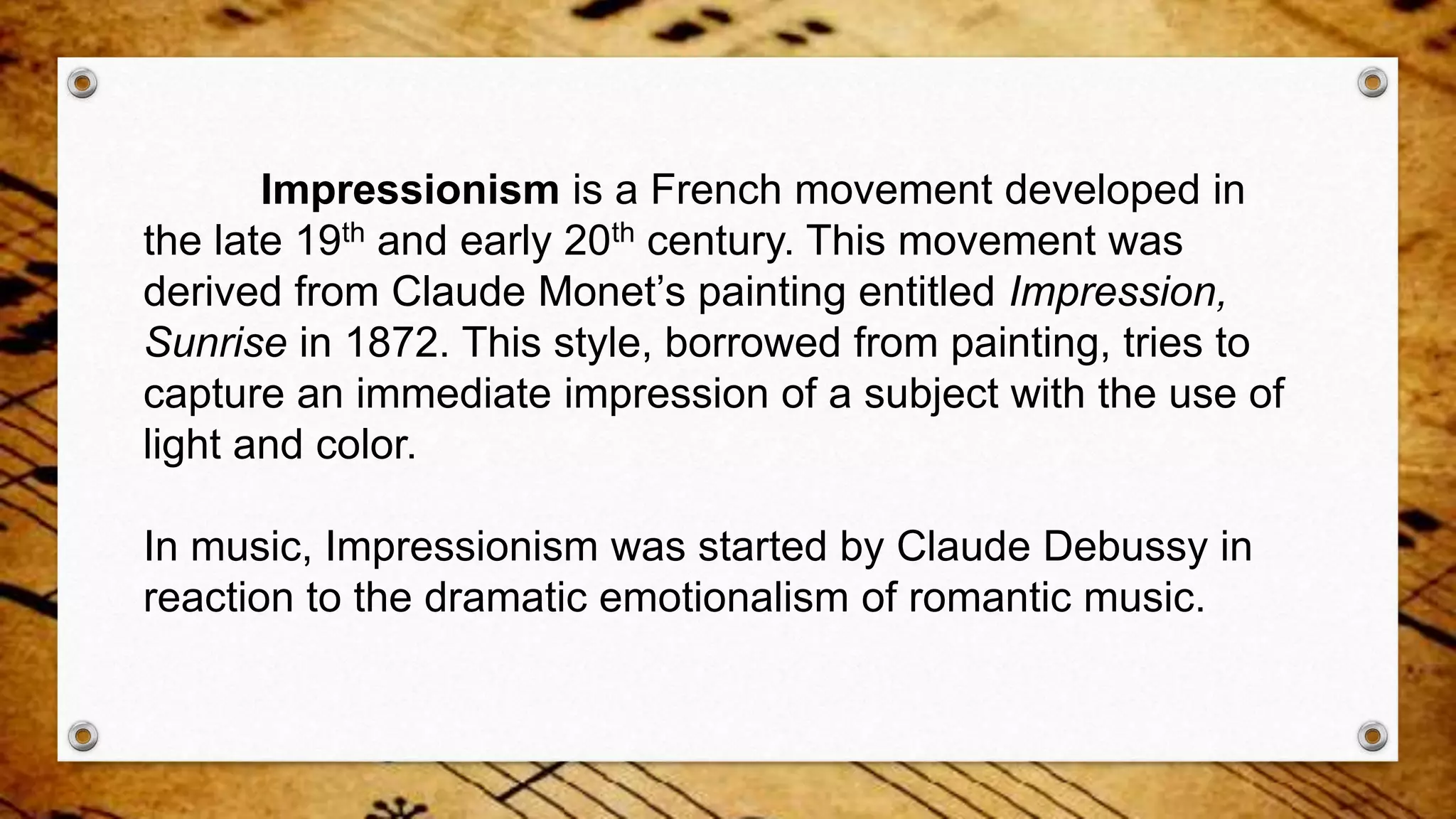 Impressionism in music | PPTX