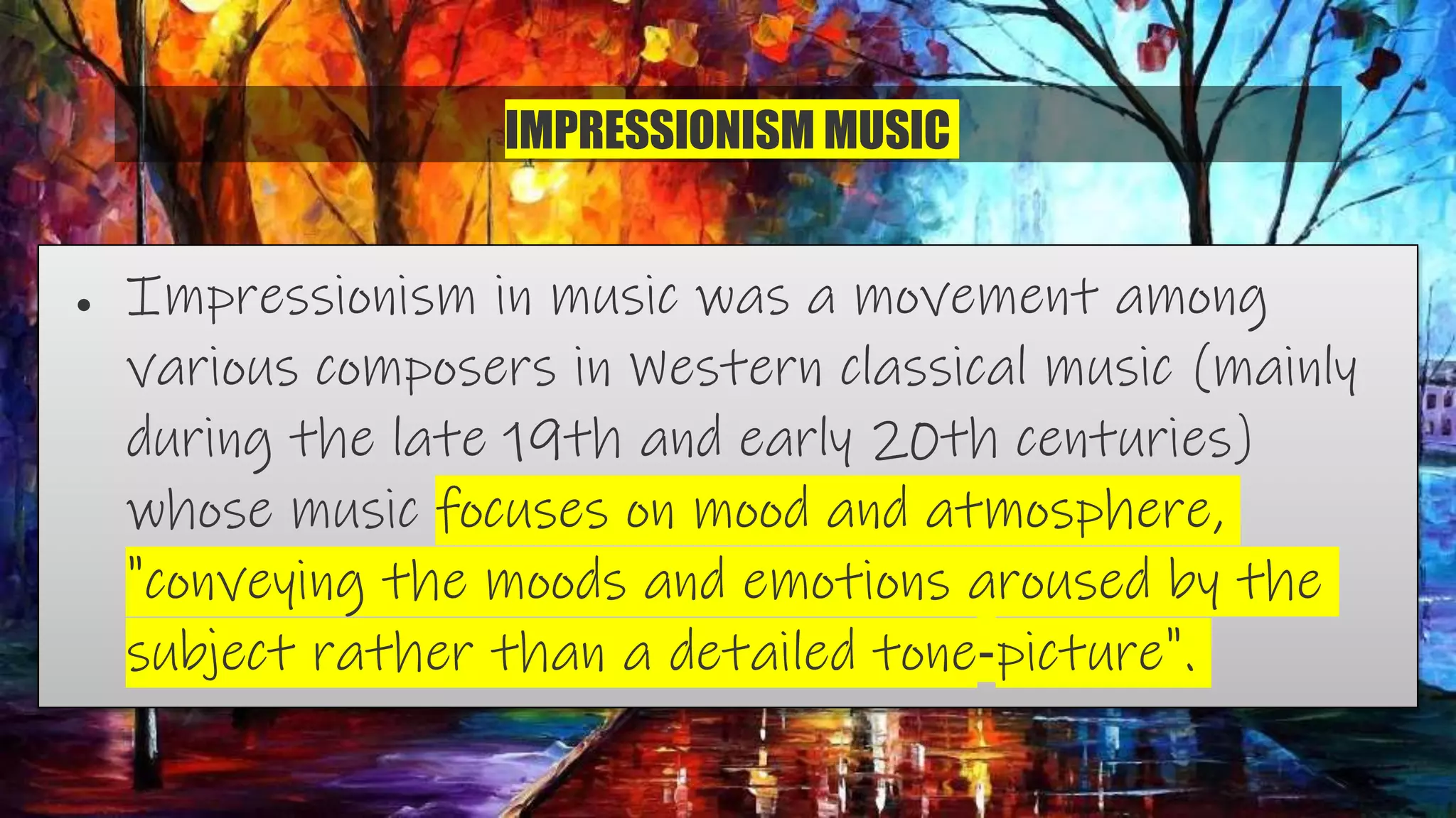Impressionism music | PPTX