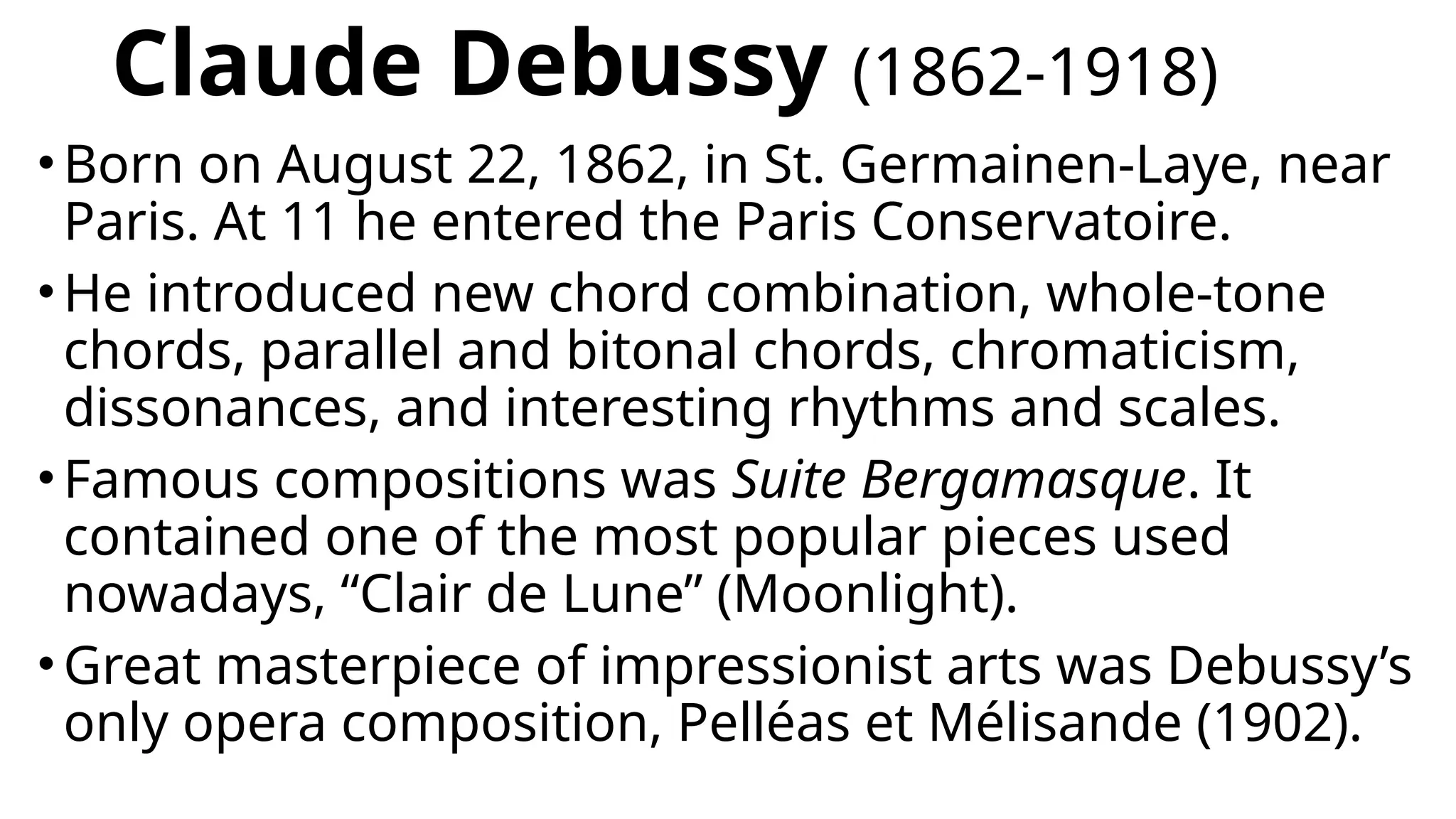 Impressionism MUSIC of grade 10 quarter 1 | PPTX