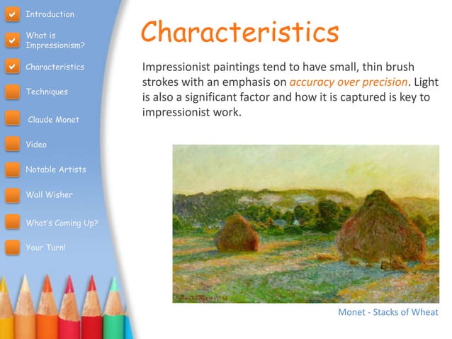 Impressionism PowerPoint | PPTX | Painting | Arts and Crafts