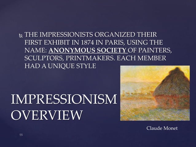 Impressionism & Post-Impressionism Art History | PPTX