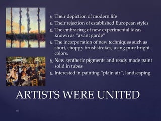 Impressionism & Post-Impressionism Art History | PPTX