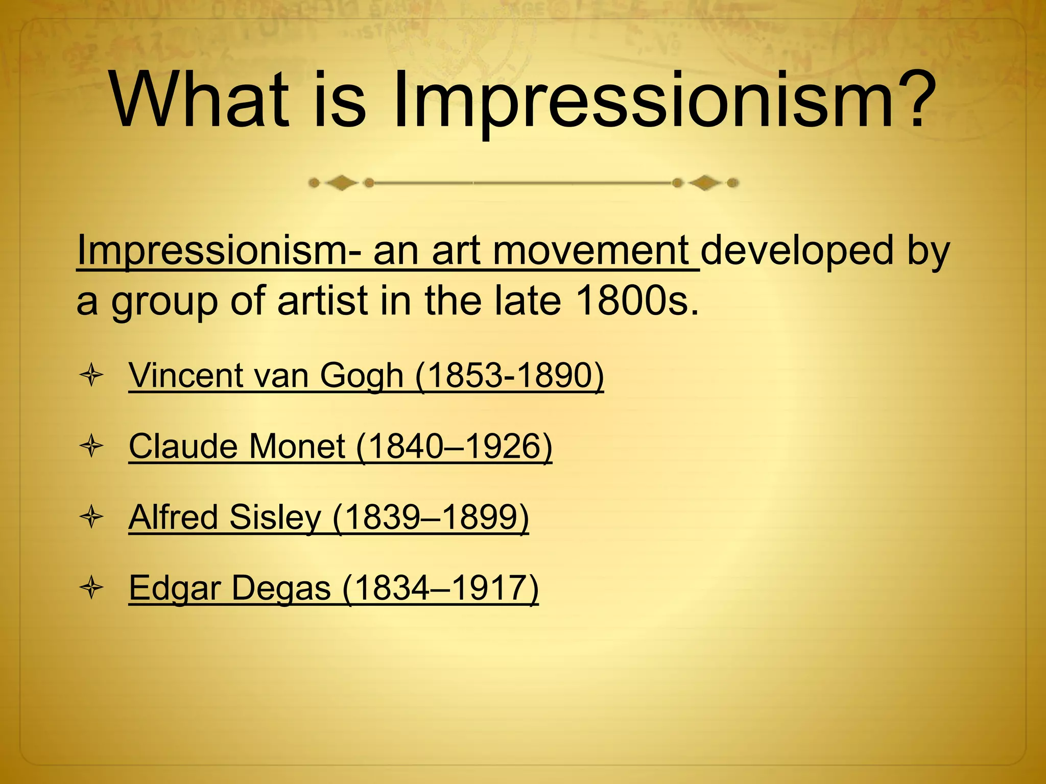 Impressionism power point | PPTX