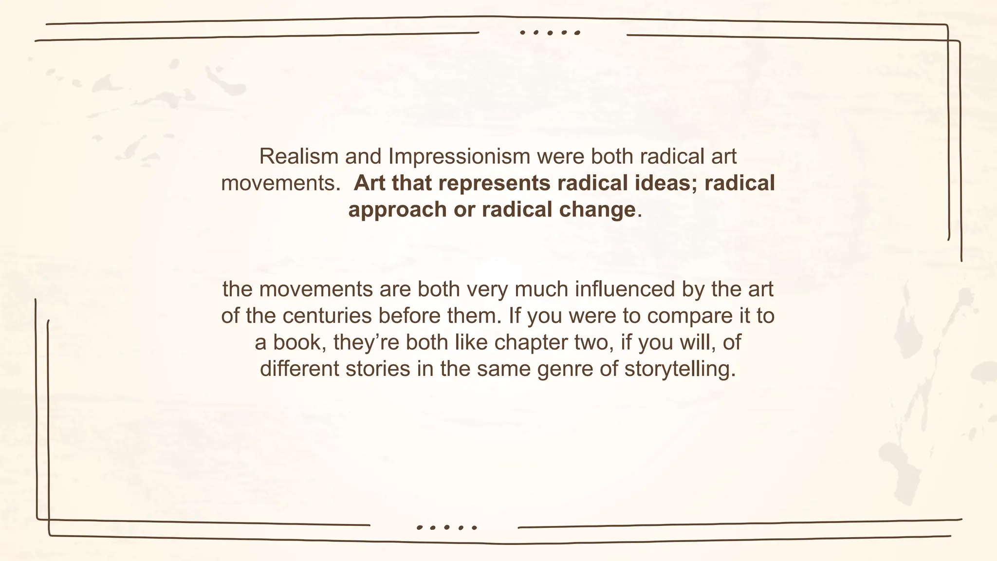 Impressionism vs Realism Movements in Literature | PPT