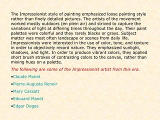 Impressionist Art | PPT