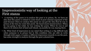 Impressionistic Approach to the Live Burial paper no 6 | PPTX | Poetry ...