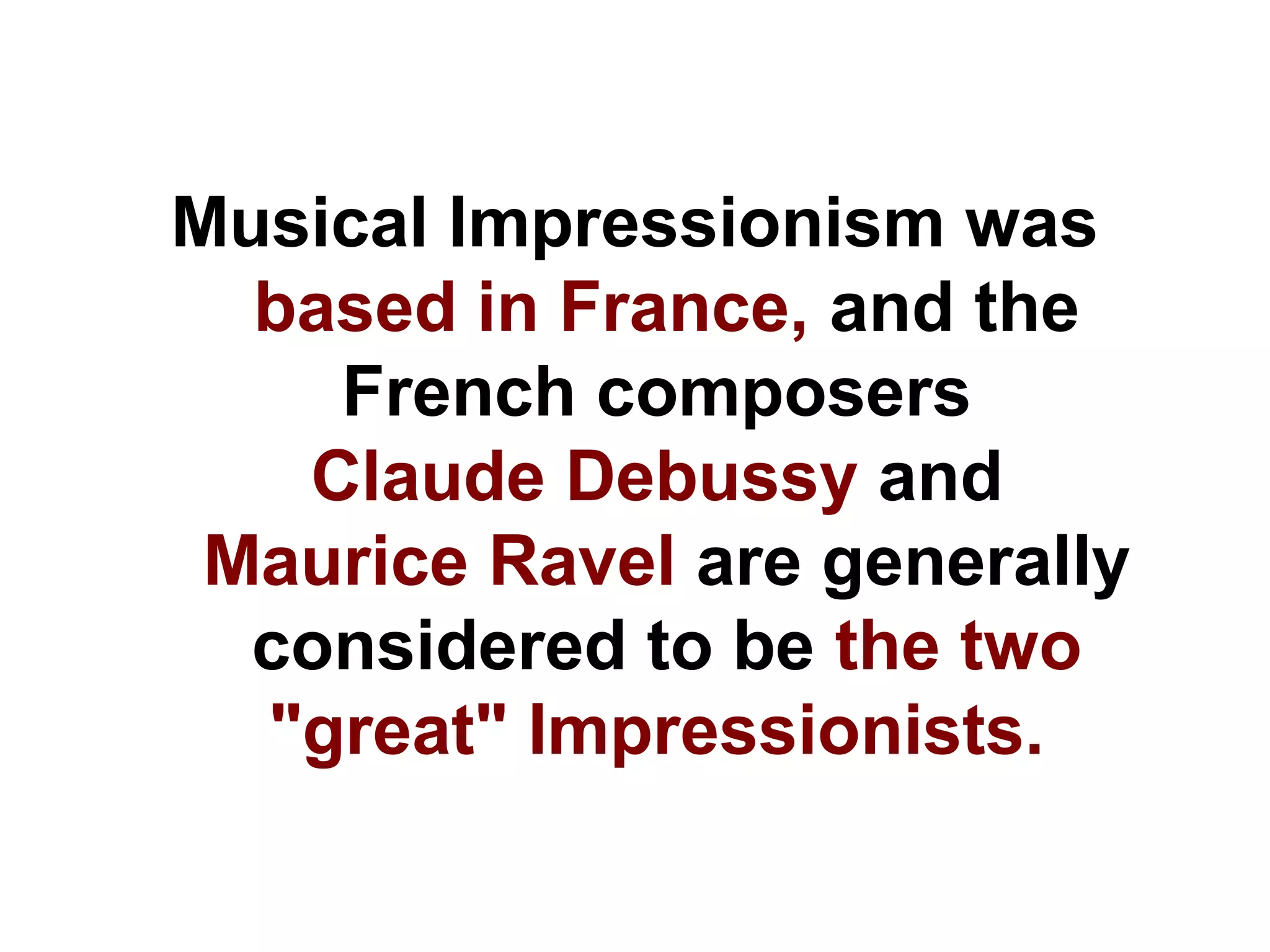 Impressionist Music | PPT