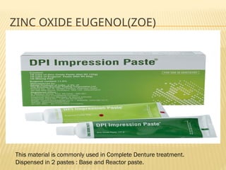 Impression materials in prosthodontics a short lecture | PPTX