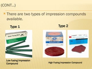 Impression materials in prosthodontics a short lecture | PPTX