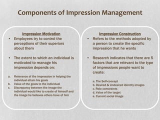 Impression management.. Deep Nagpal. | PPTX