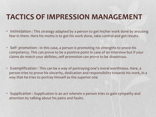 Impression management..Deep Nagpal | PPT