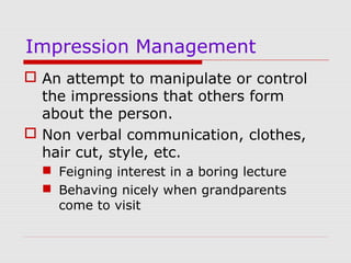 Impression management | PPT