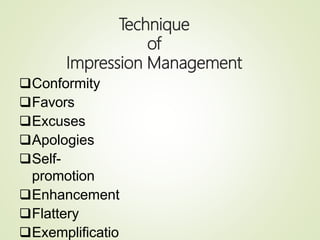 Impression management | PPTX