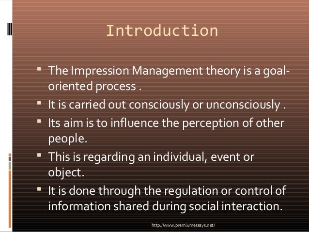 Impression management examples - miloamber