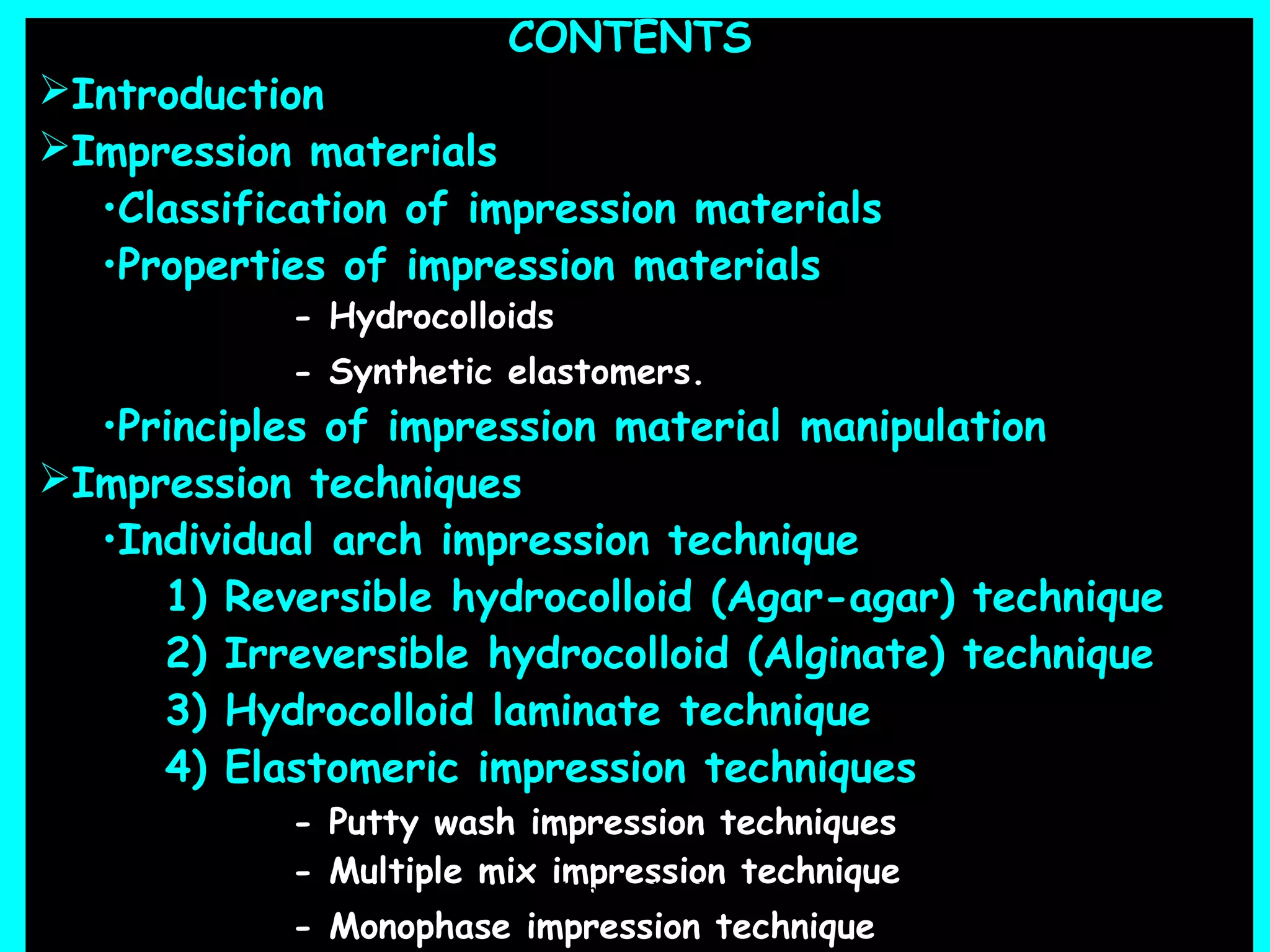 Impression material final /dental courses | PPT