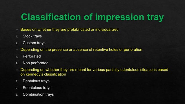 Impression materials classification and techniques | PPTX | Oral care ...