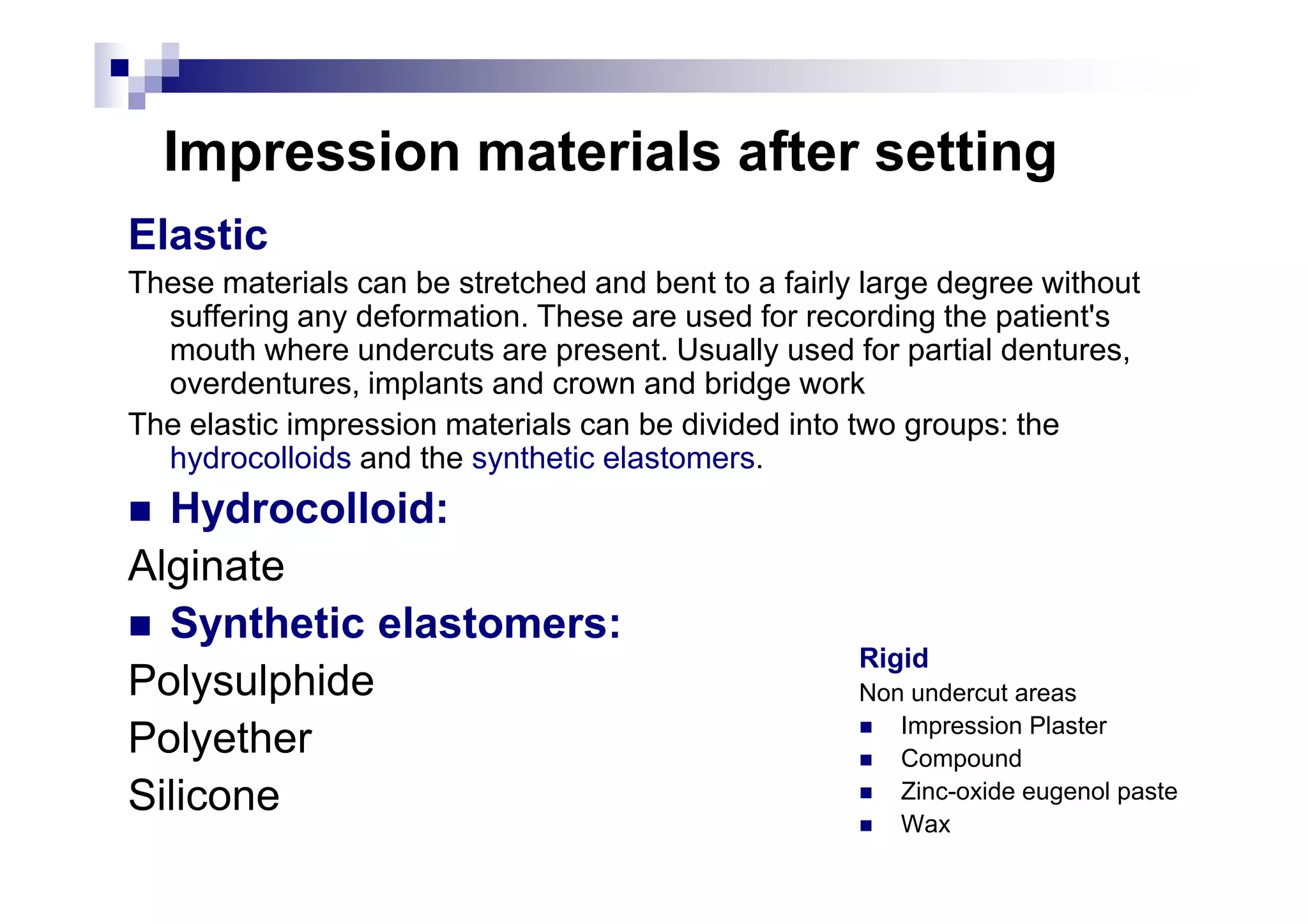 Impression materials | PDF