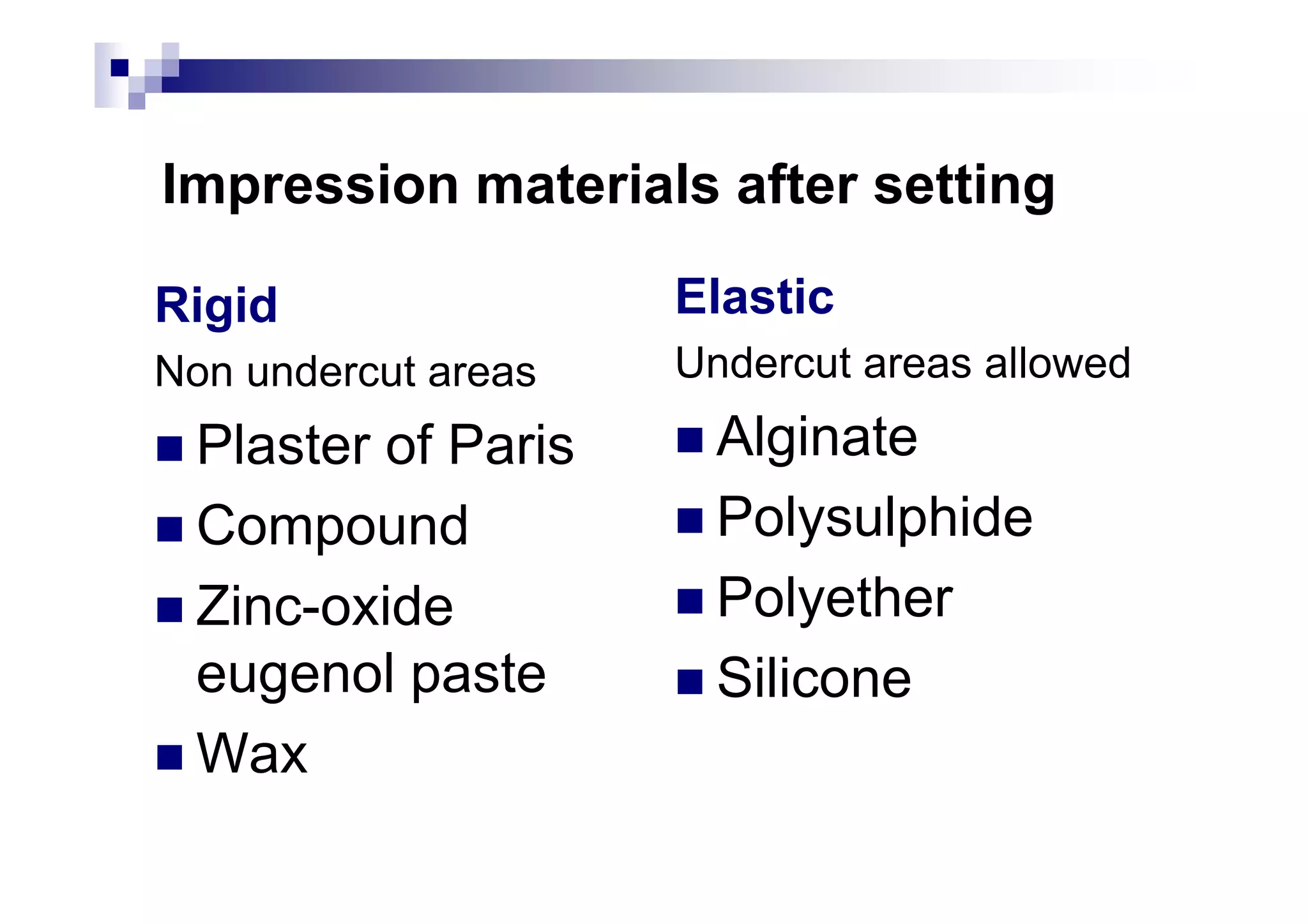 Impression materials | PDF