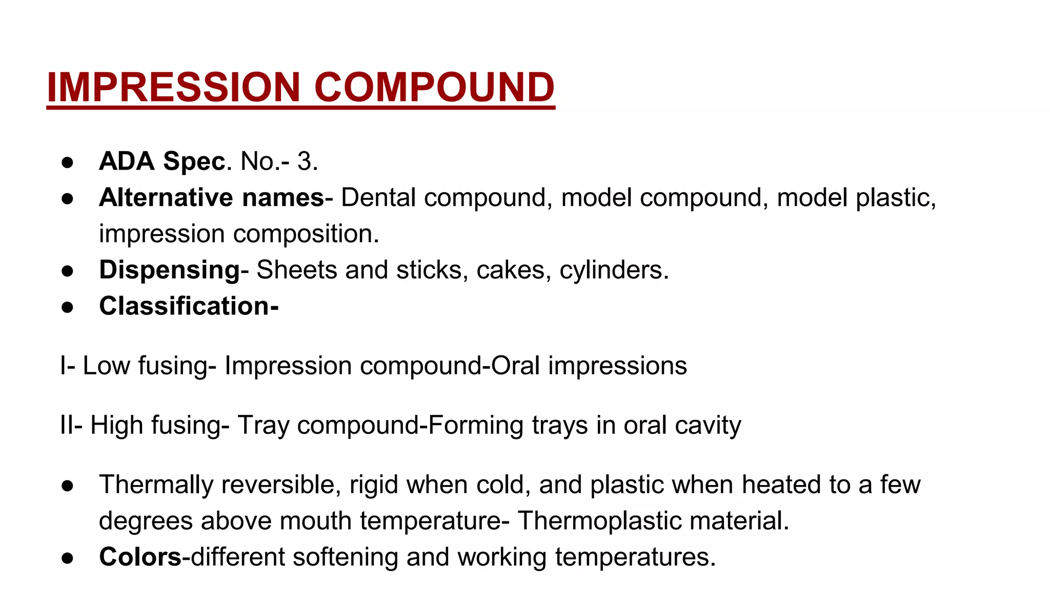 Impression materials | PPT