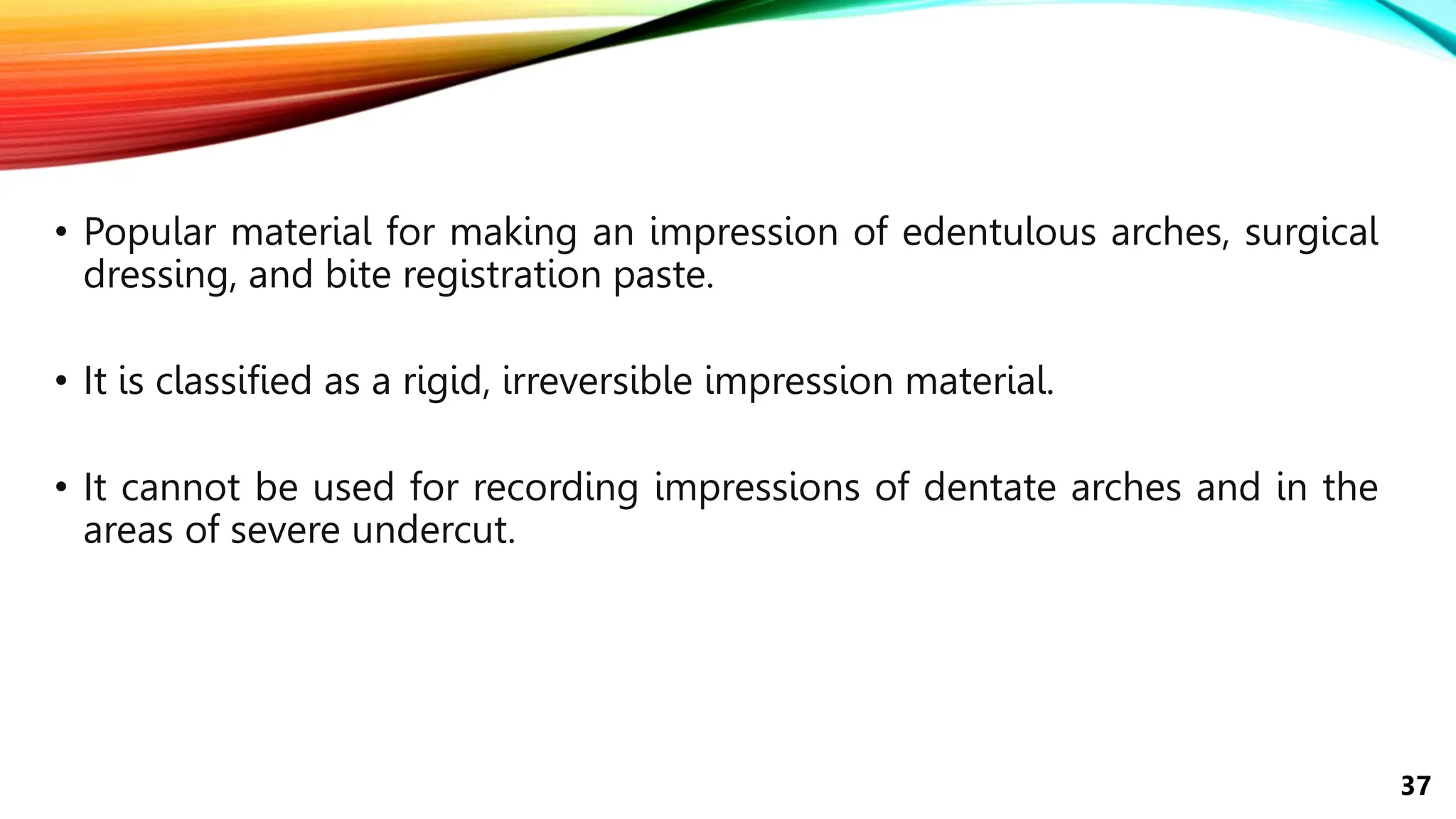 IMPRESSION MATERIALS USED IN PROSTHODONTICS | PPTX