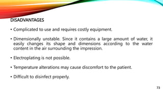 IMPRESSION MATERIALS USED IN PROSTHODONTICS | PPTX