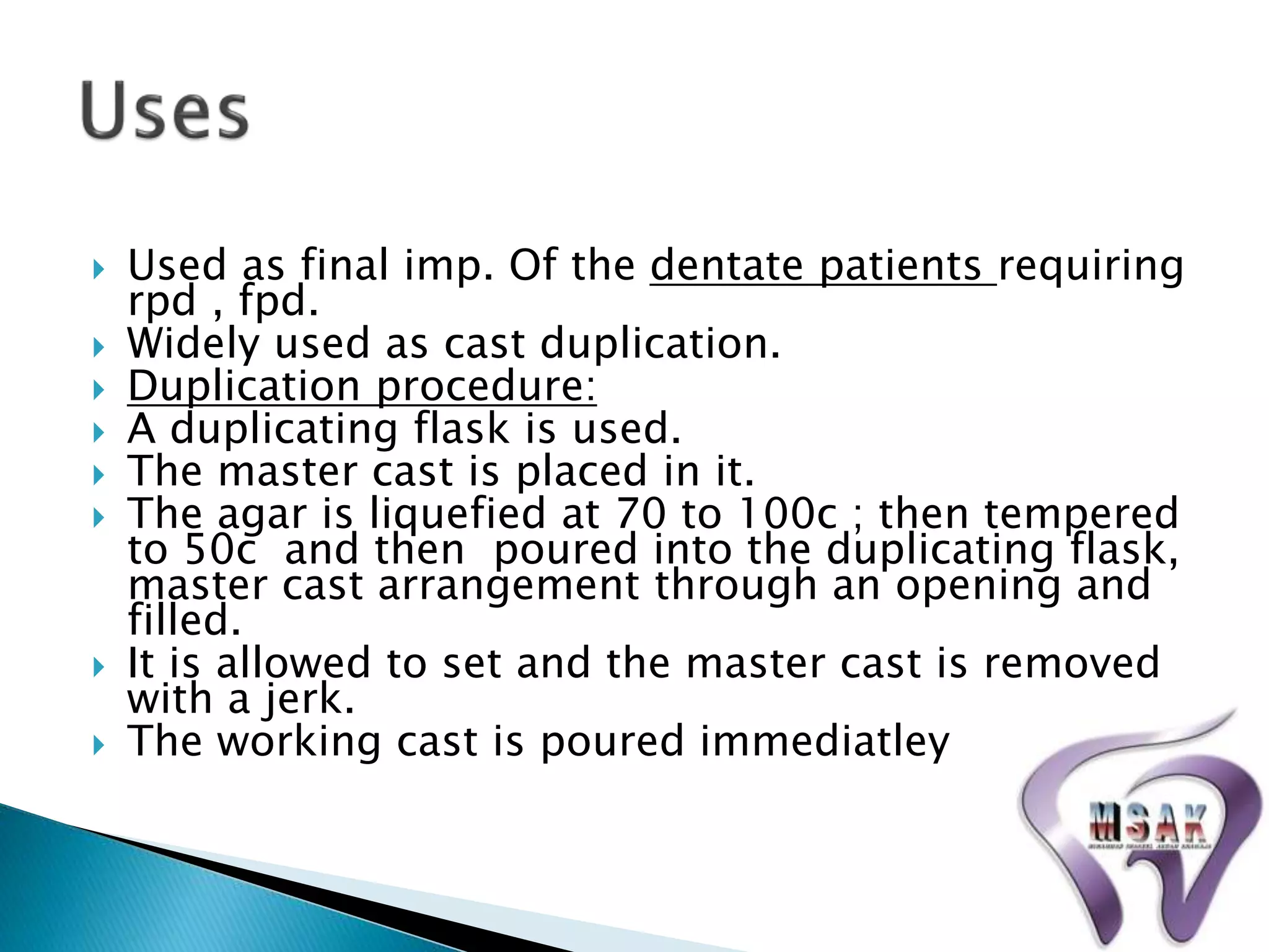 Impression materials agar and alginate | PPTX