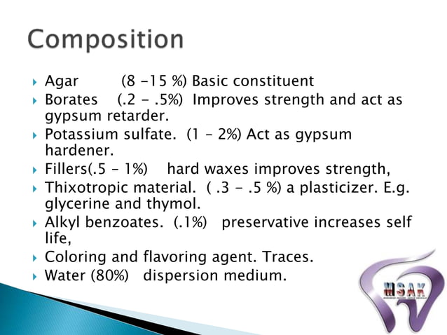 Impression materials agar and alginate | PPTX