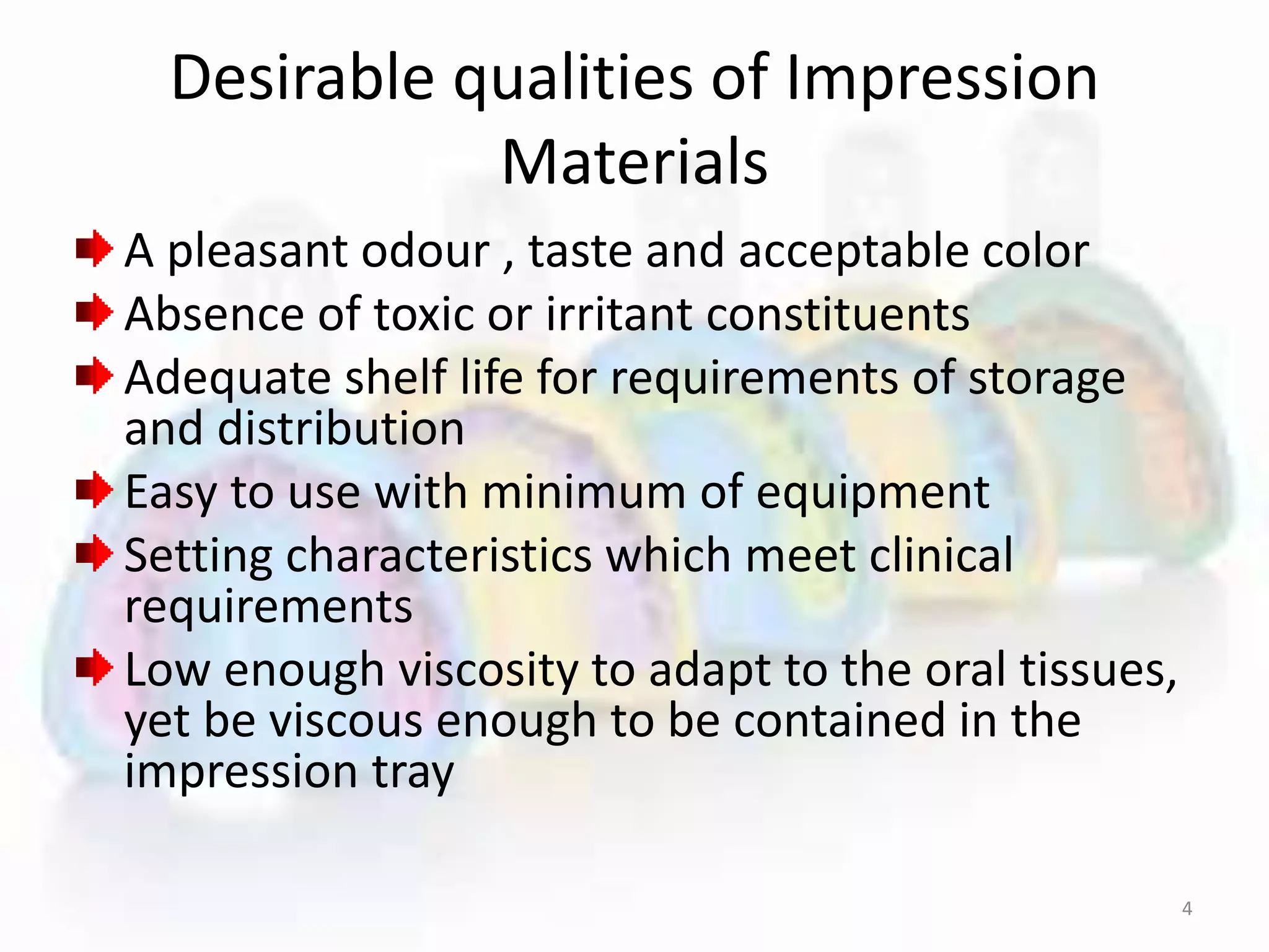 Impression materials and procedures | PPTX