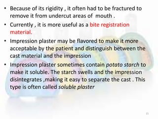 Impression materials and procedures | PPTX