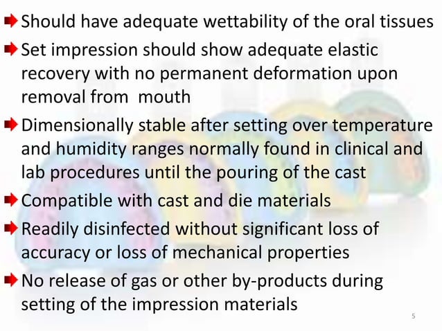 Impression materials and procedures | PPTX
